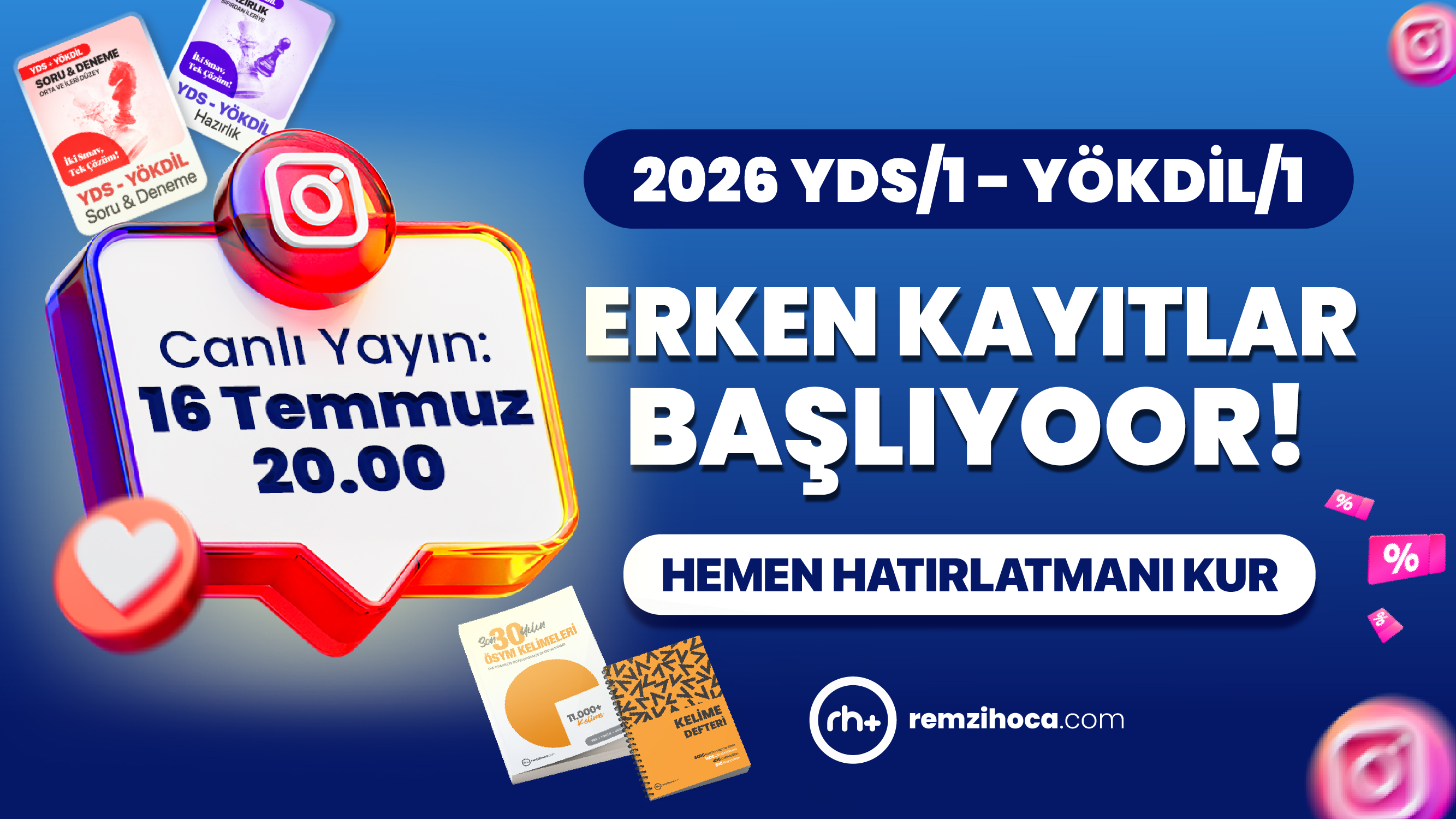 2026 İlkbahar YDS - YÖKDİL En Avantajlı Erken Kayıt - Remzi Hoca